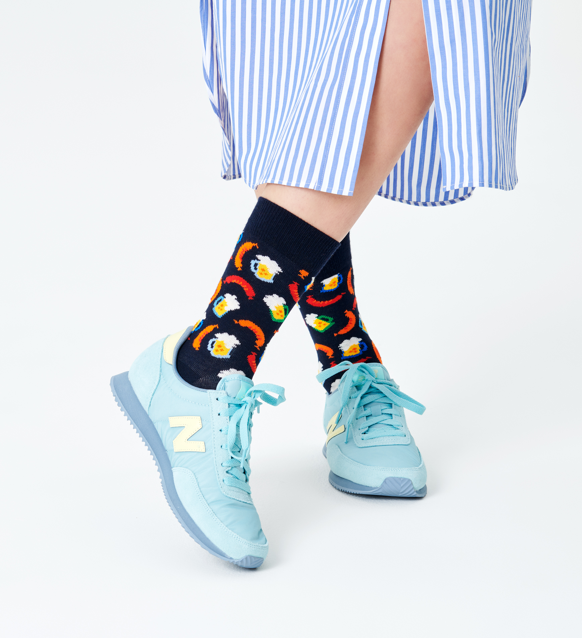 Blue Sock: Beer And Sausage | Happy Socks