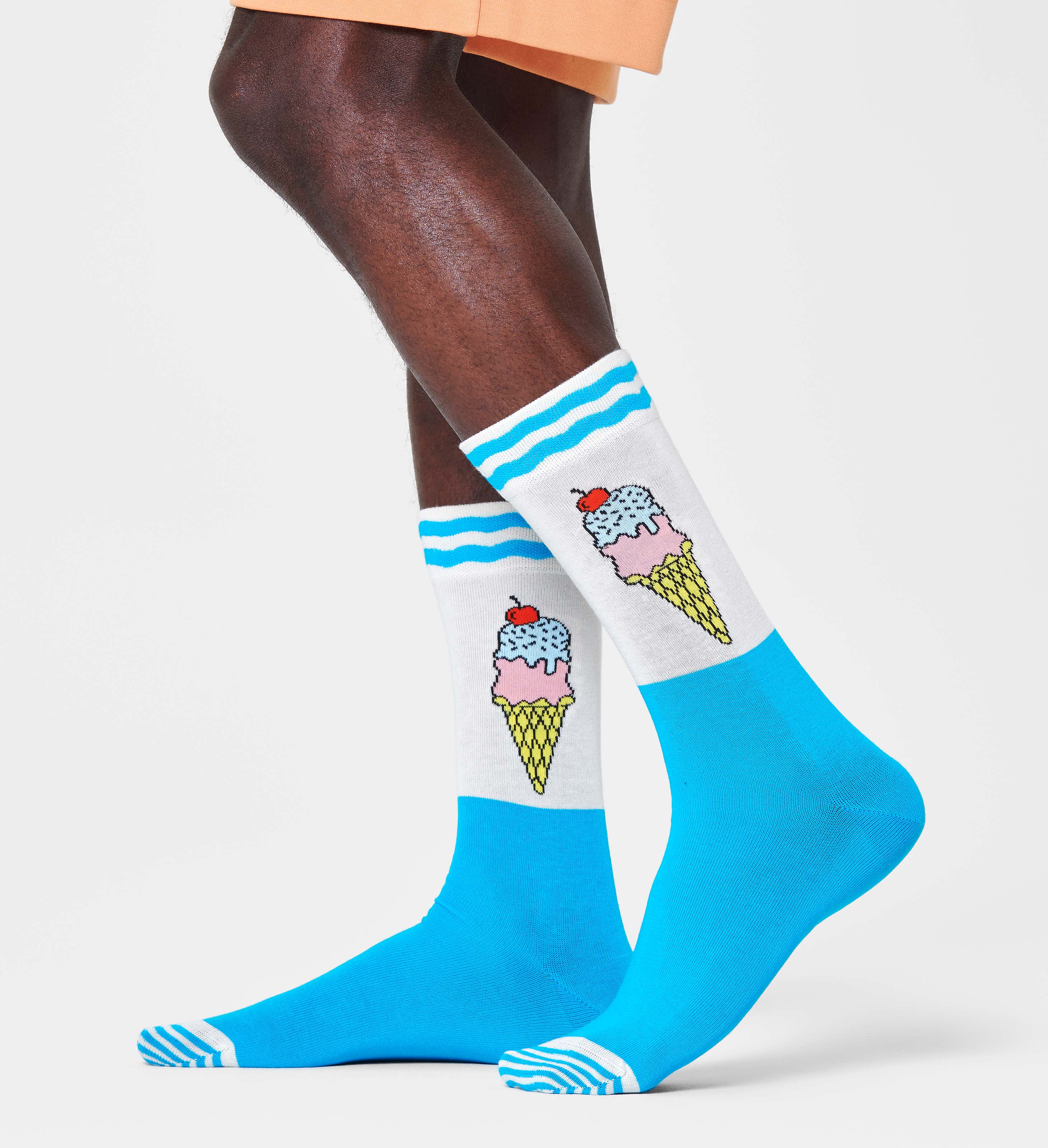 Light Blue Ice Cream Crew Sock | Happy Socks US