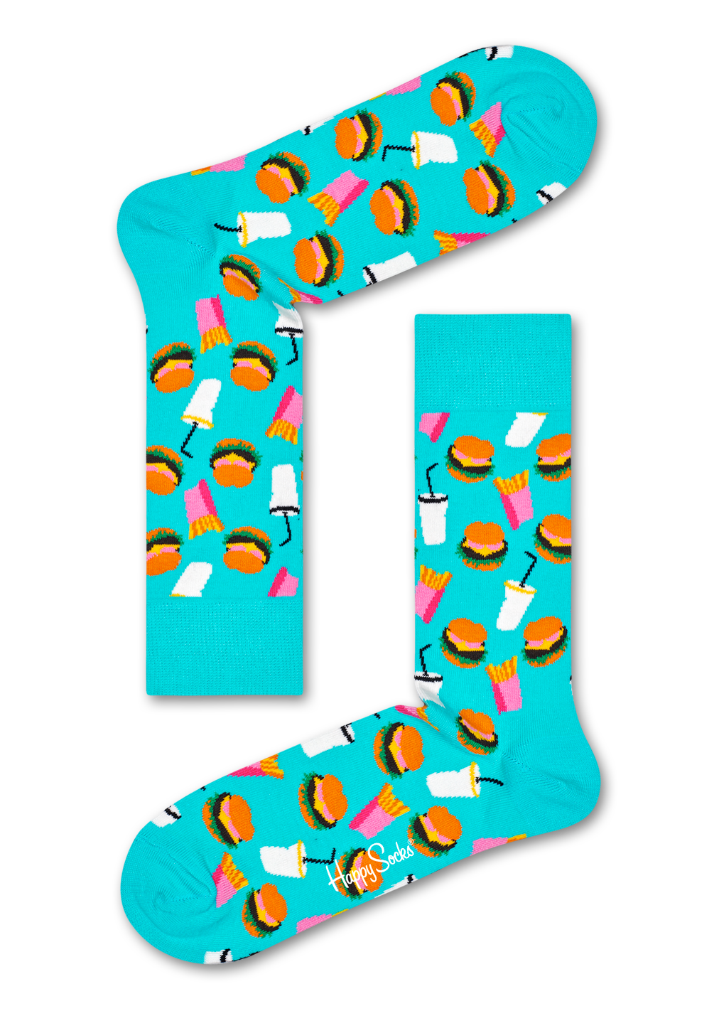 Hamburger Socks Turquoise Happy Socks US