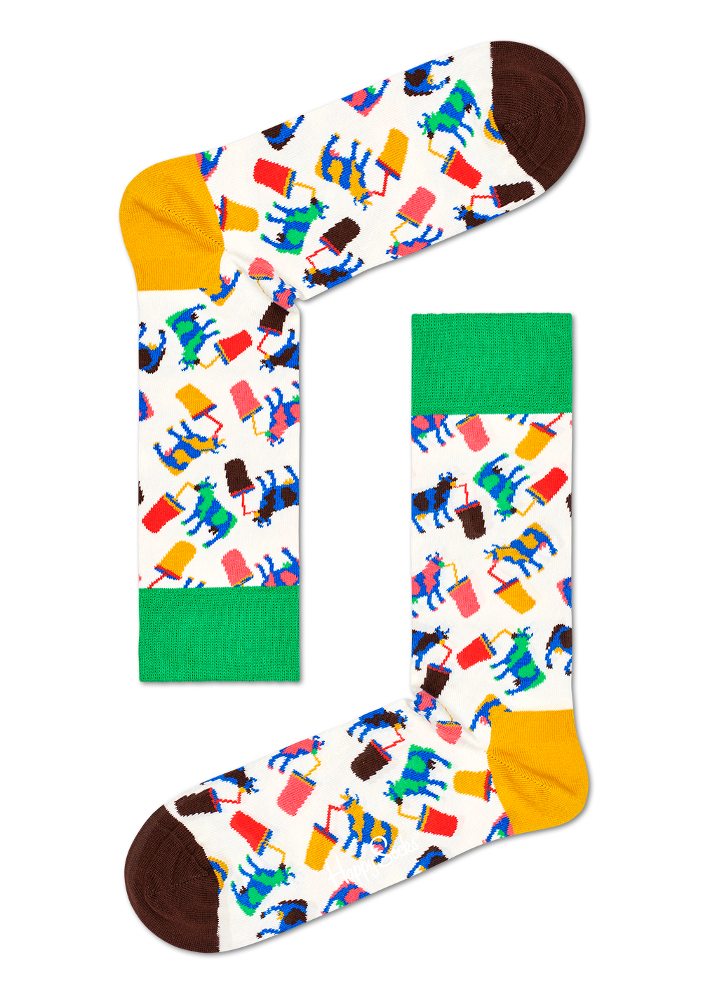 White Sock Milkshake Cow Happy Socks EU White Sock Milkshake Cow Happy Socks EU