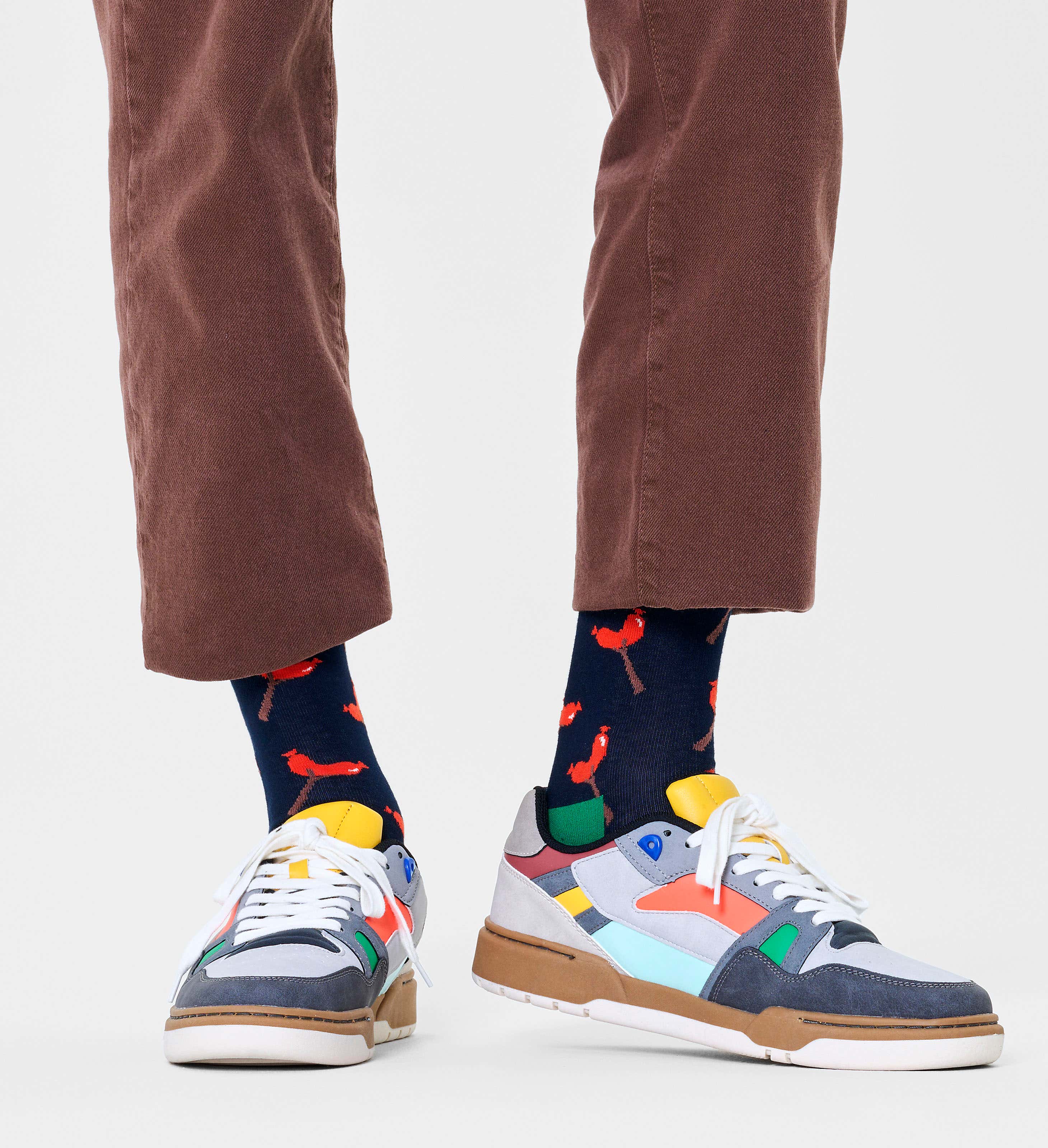 Navy Sausage Crew Sock | Fun & Funky Novelty Socks | Happy Socks EU
