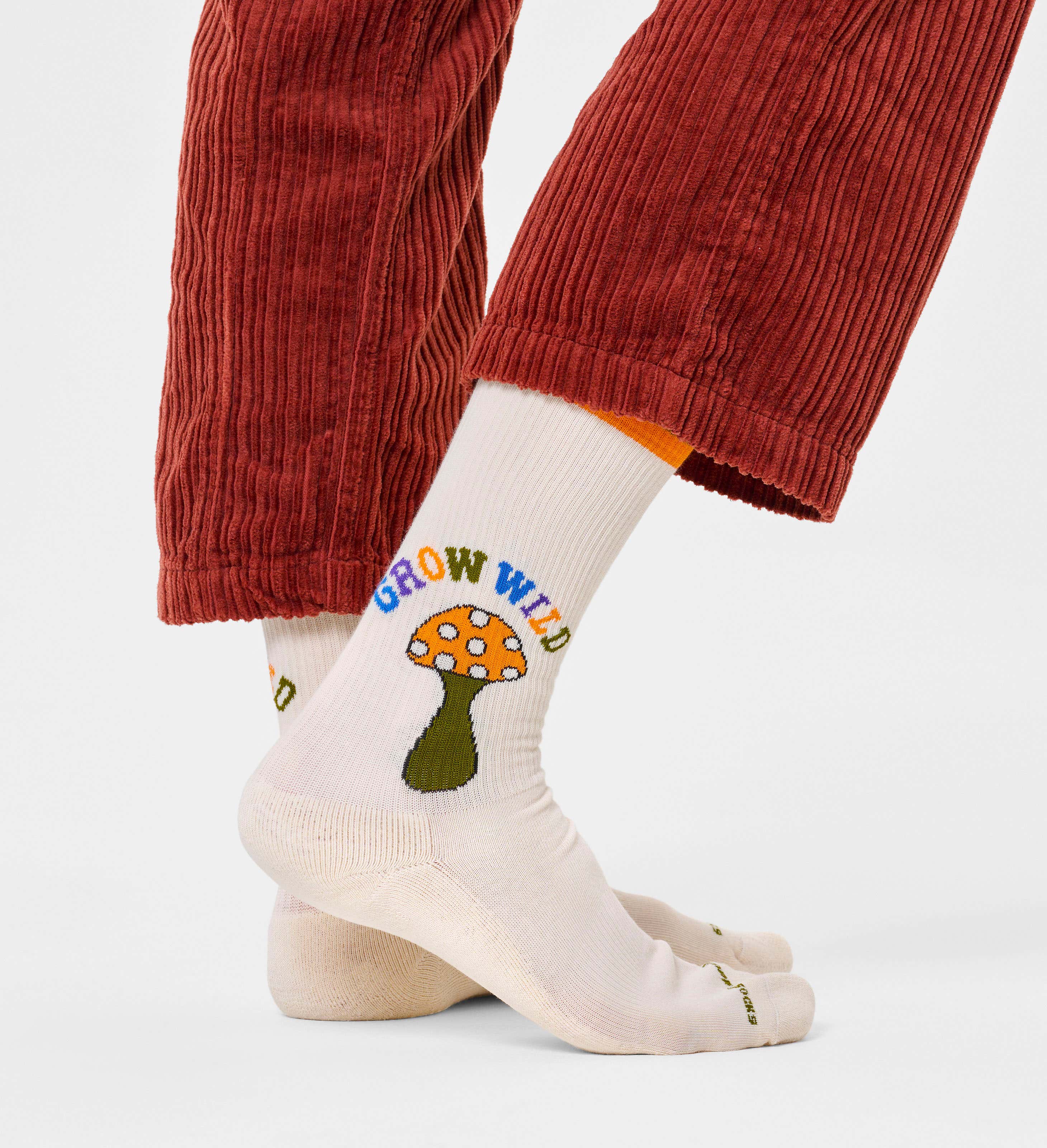 Grow Wild Crew Sock | Fun Mushroom Socks | Happy Socks US