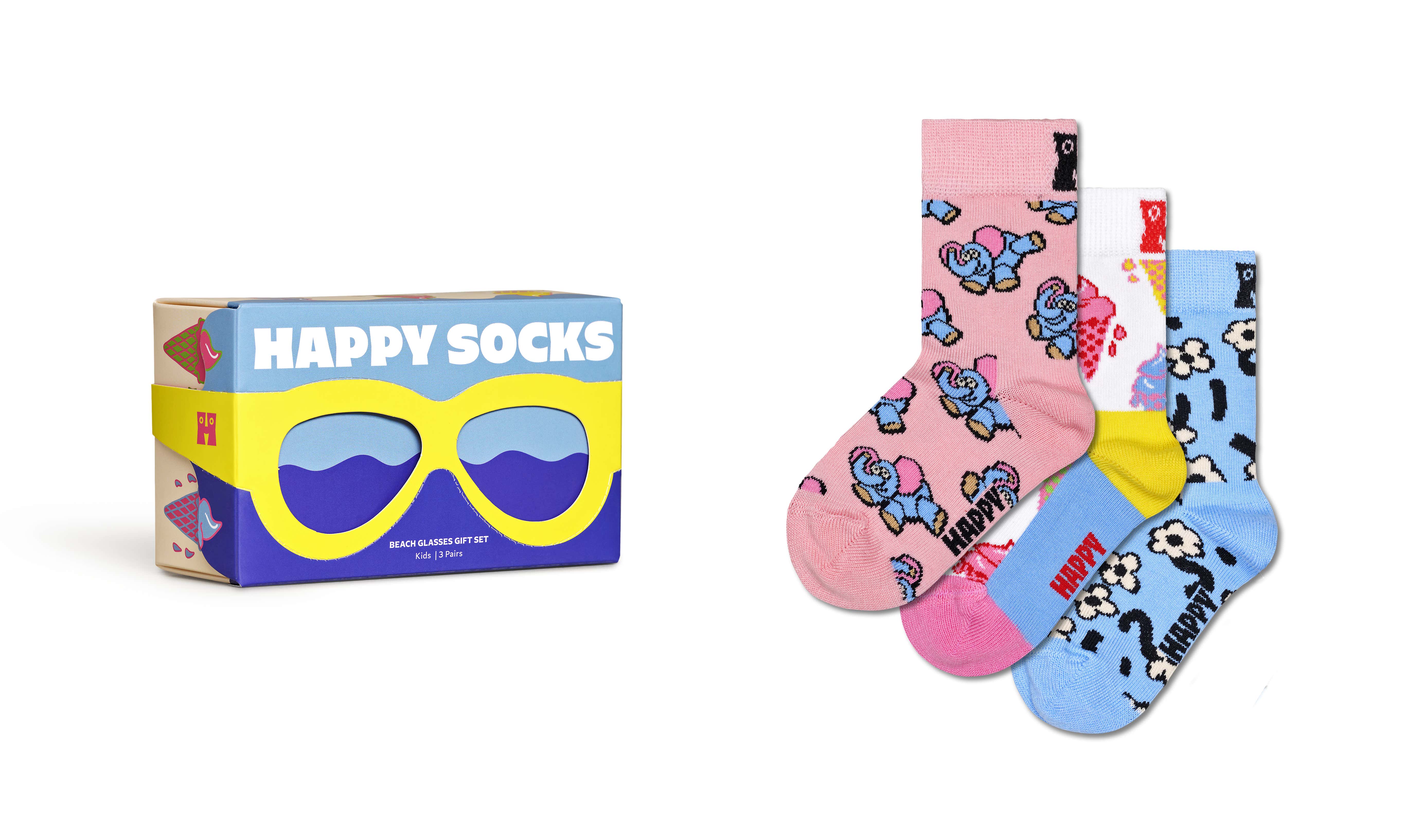 Fun Kids Socks Gift Set | Funky 3-Pack Toddler Socks | Happy Socks US