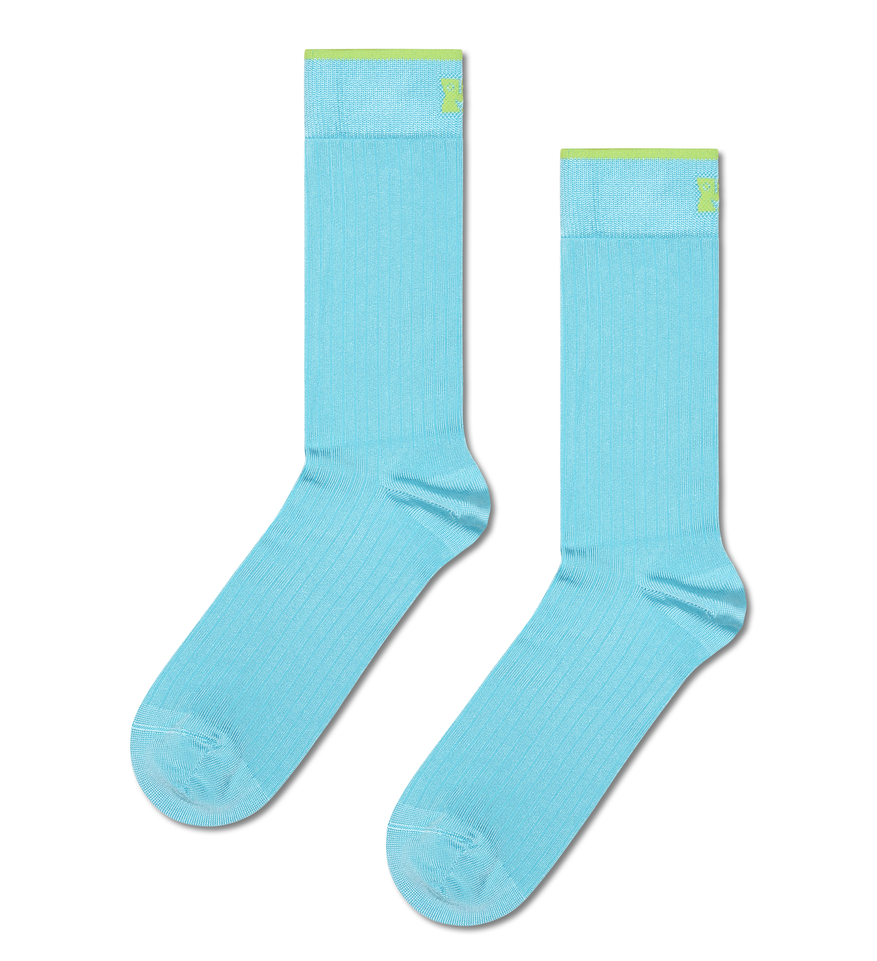 Turquoise Slinky Crew Sock | Fun & Colorful Novelty Socks | Happy Socks GL