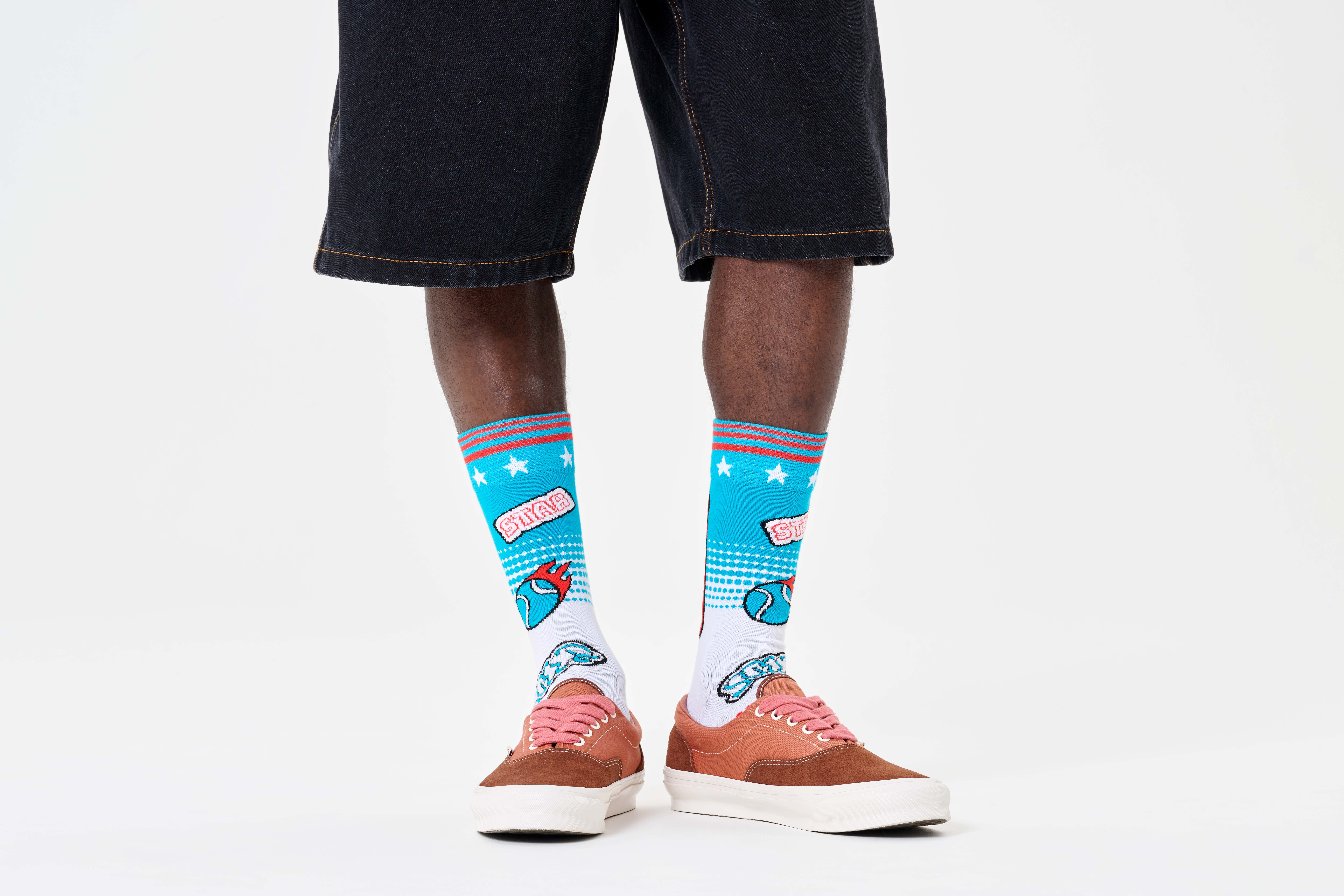 White Lucky Crew Sock | Happy Socks US