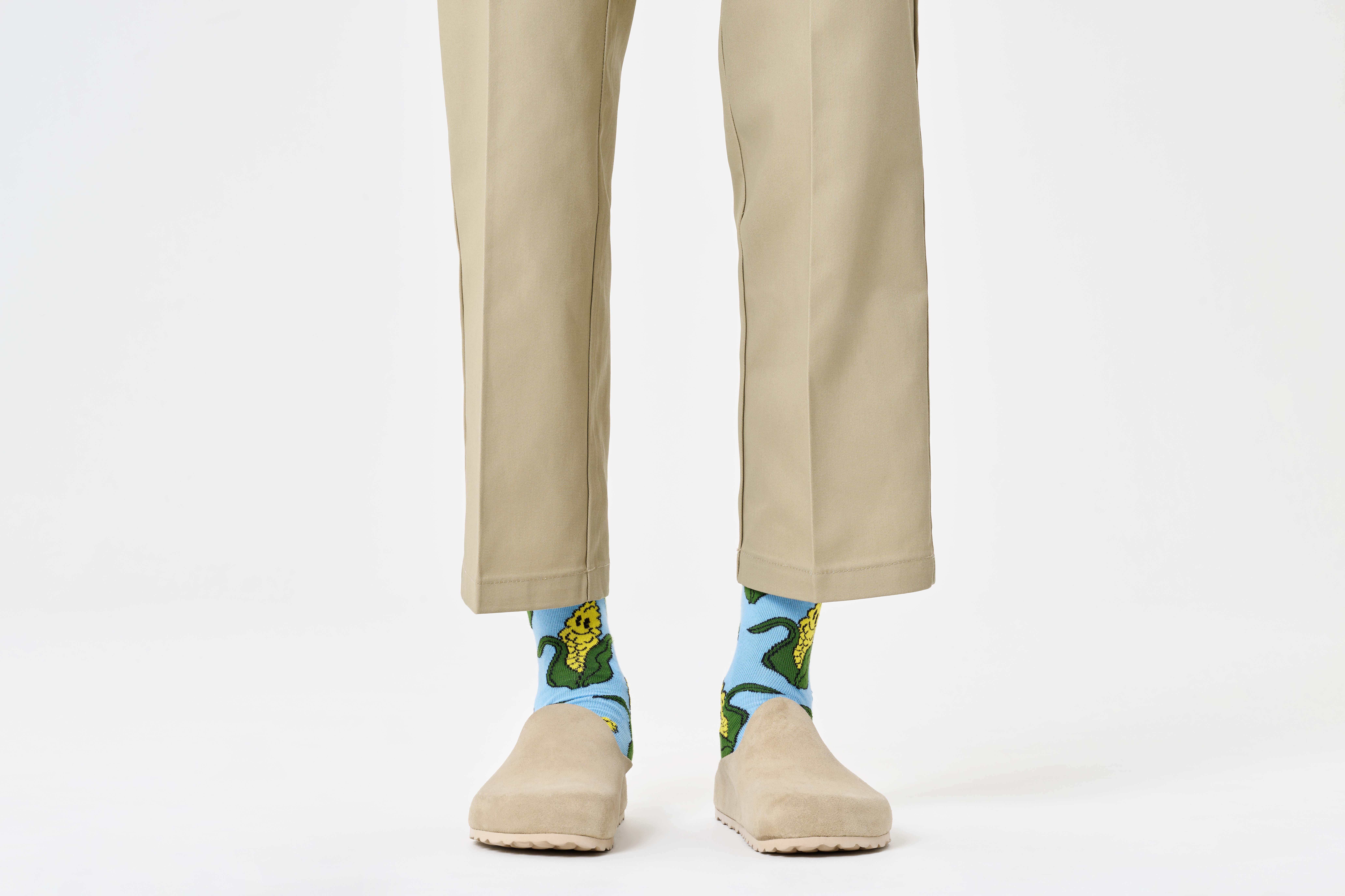 Light Blue Corn Crew Sock | Happy Socks UK