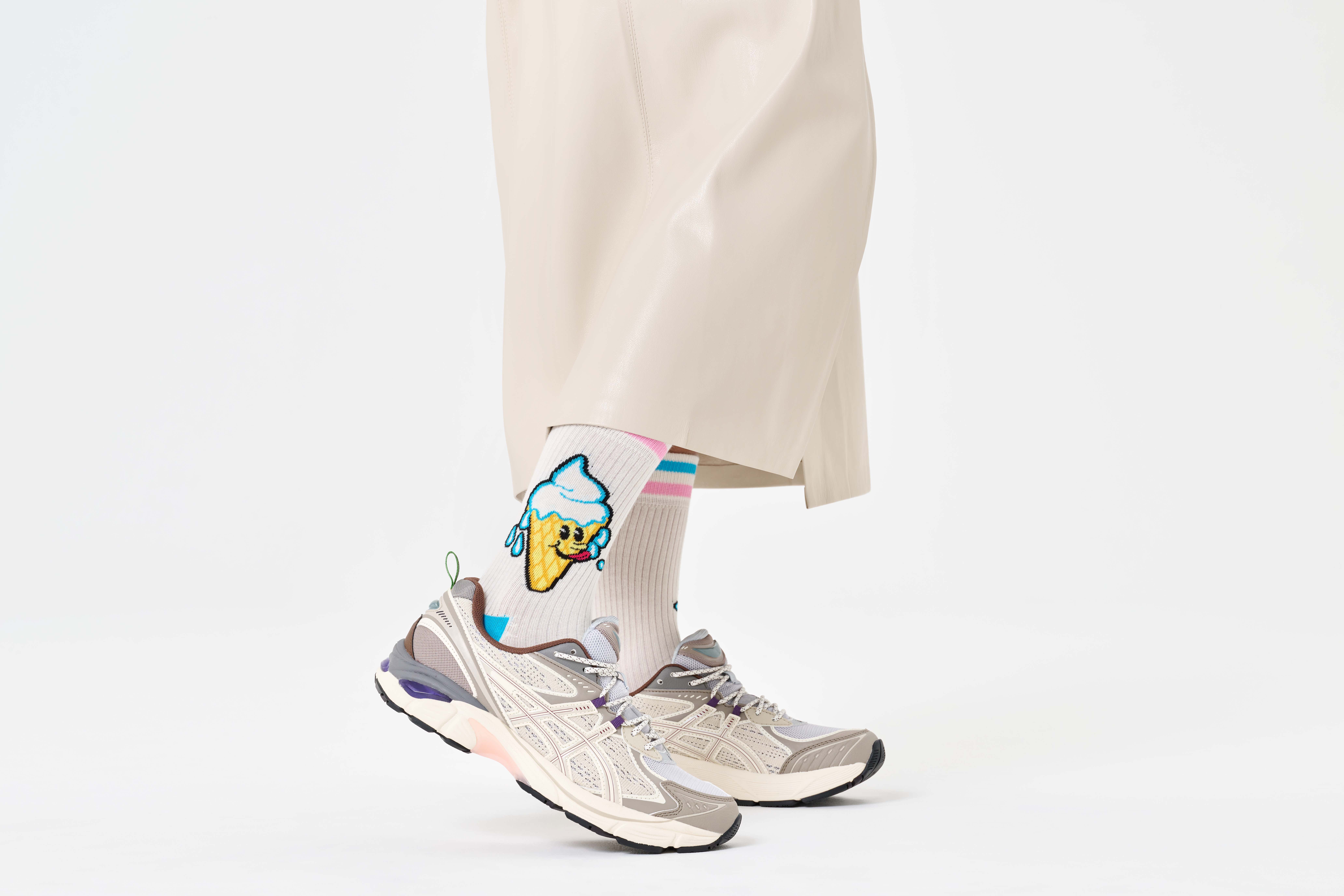 White Ice Cream Crew Sock | Happy Socks US