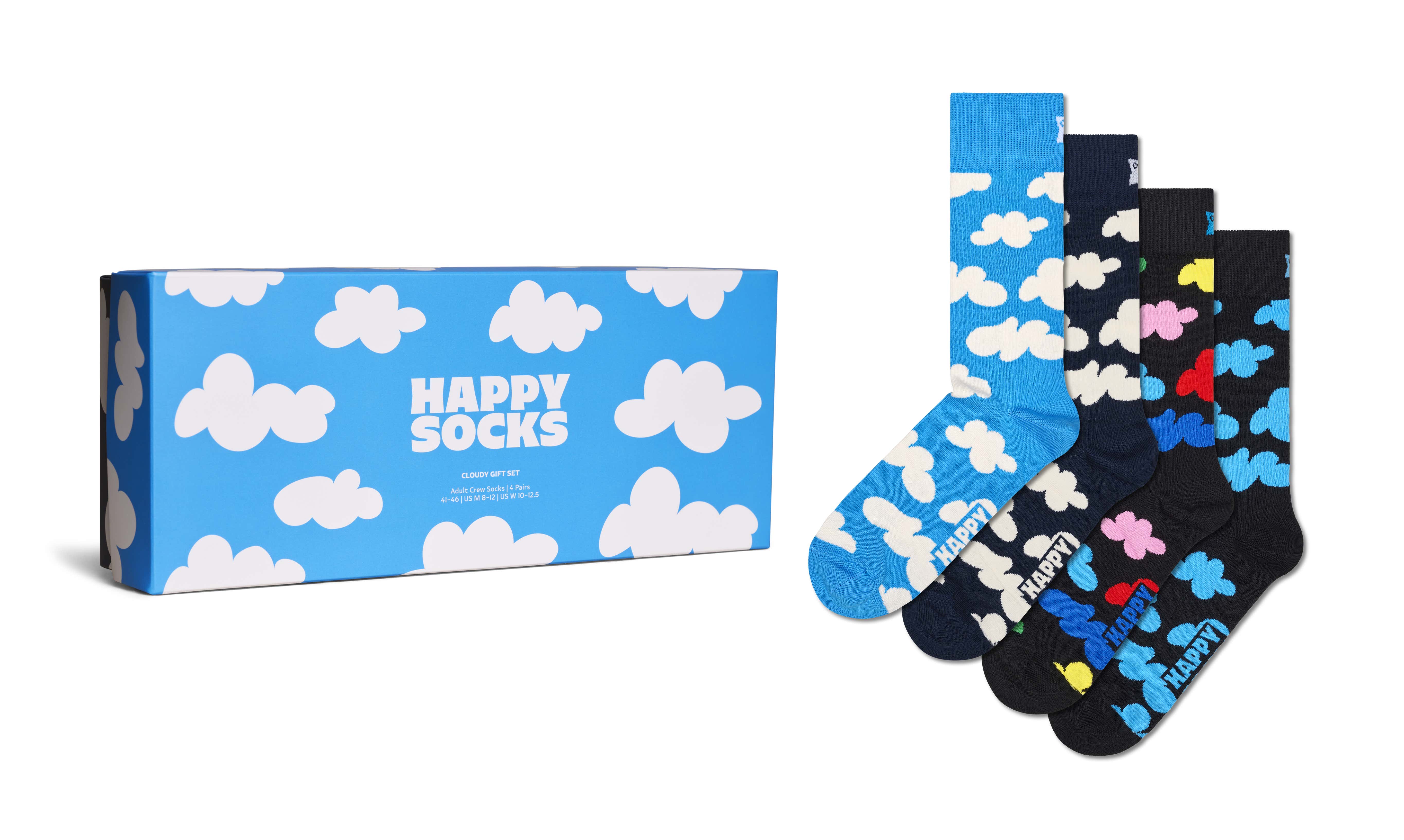Light Blue 4-Pack Cloudy Socks Gift Set | Happy Socks EU