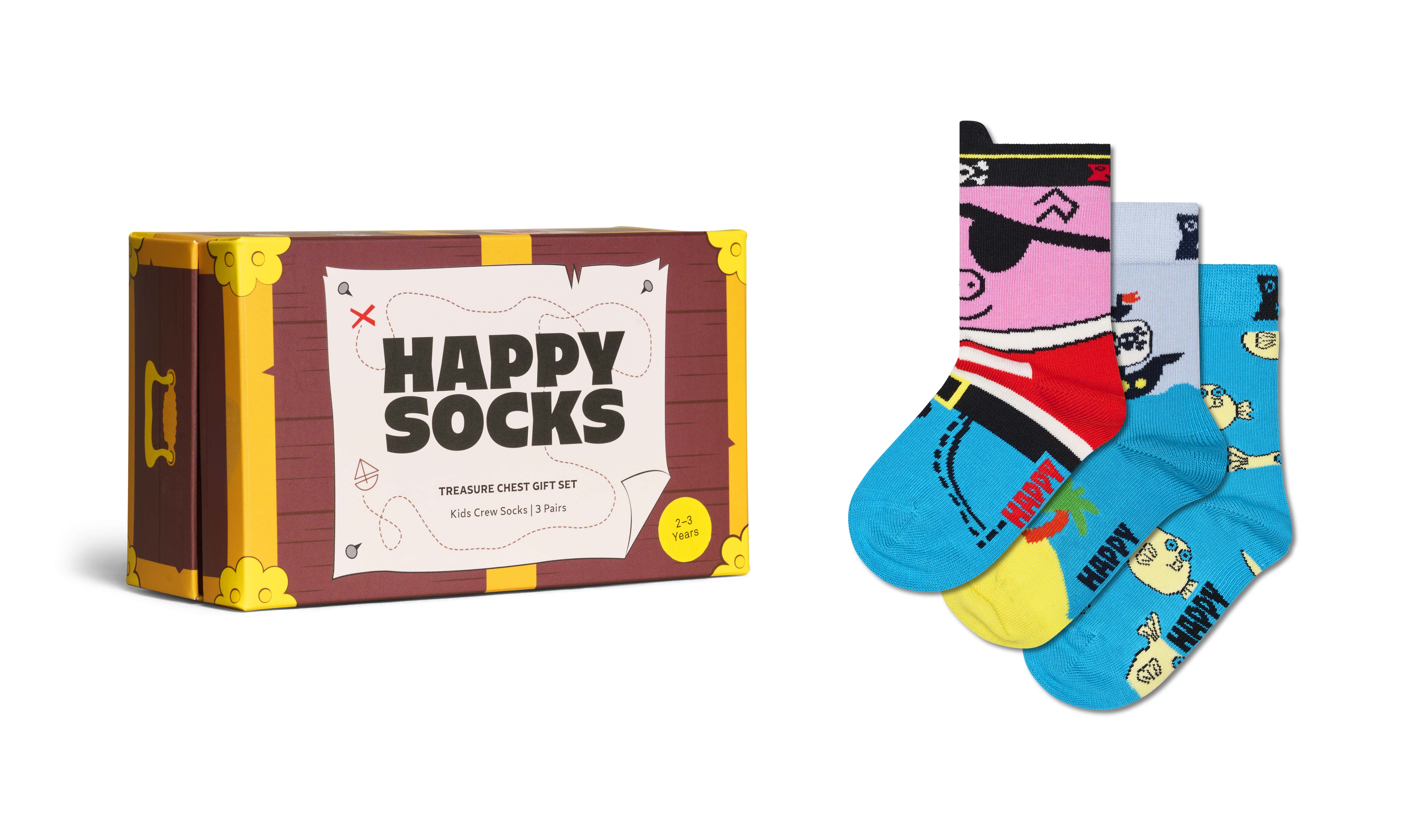 Kids 3-Pack Treasure Chest Socks Gift Set | Happy Socks US