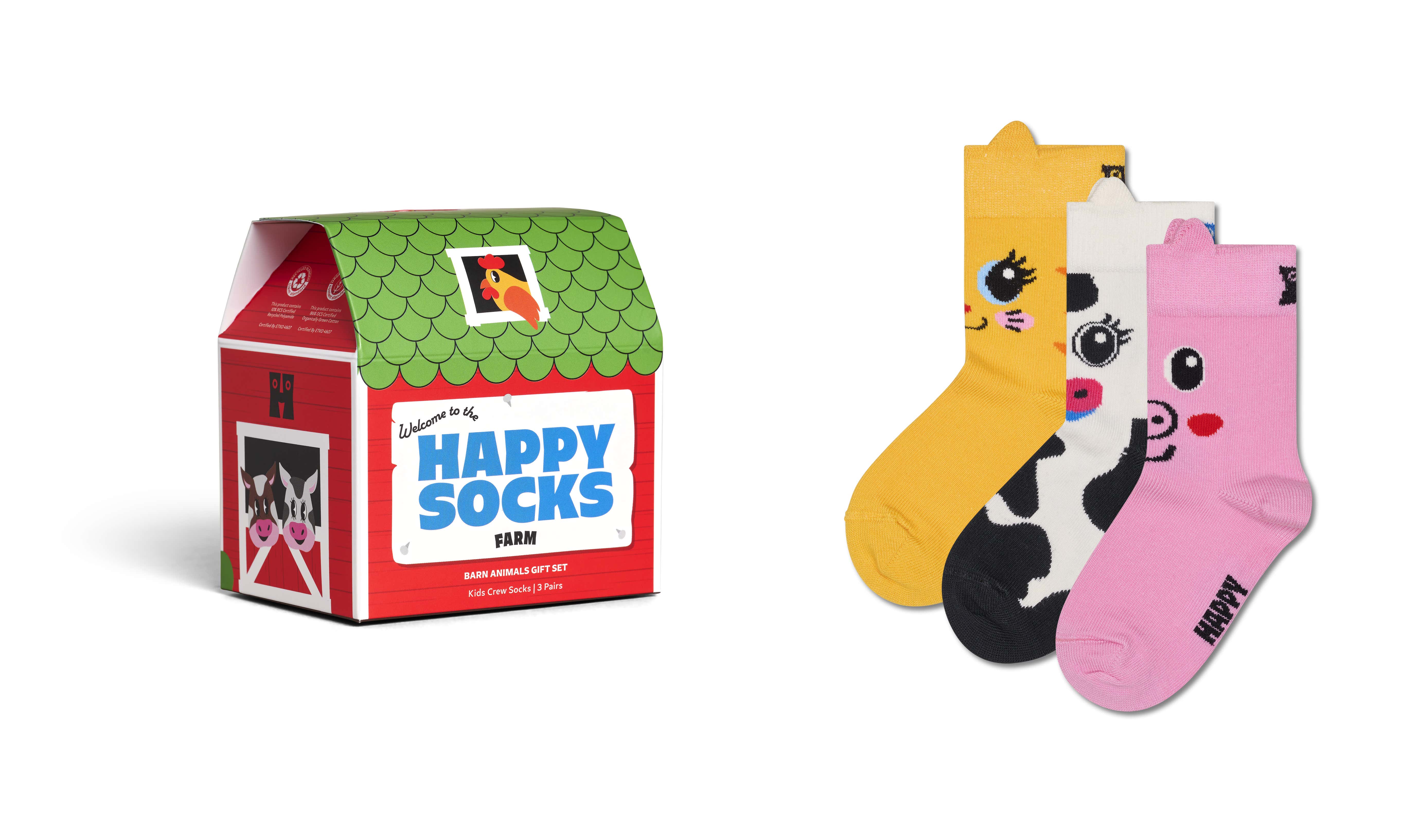 Kids Animal Socks 3-Pack Gift Set | Fun Toddler Socks | Happy Socks NL