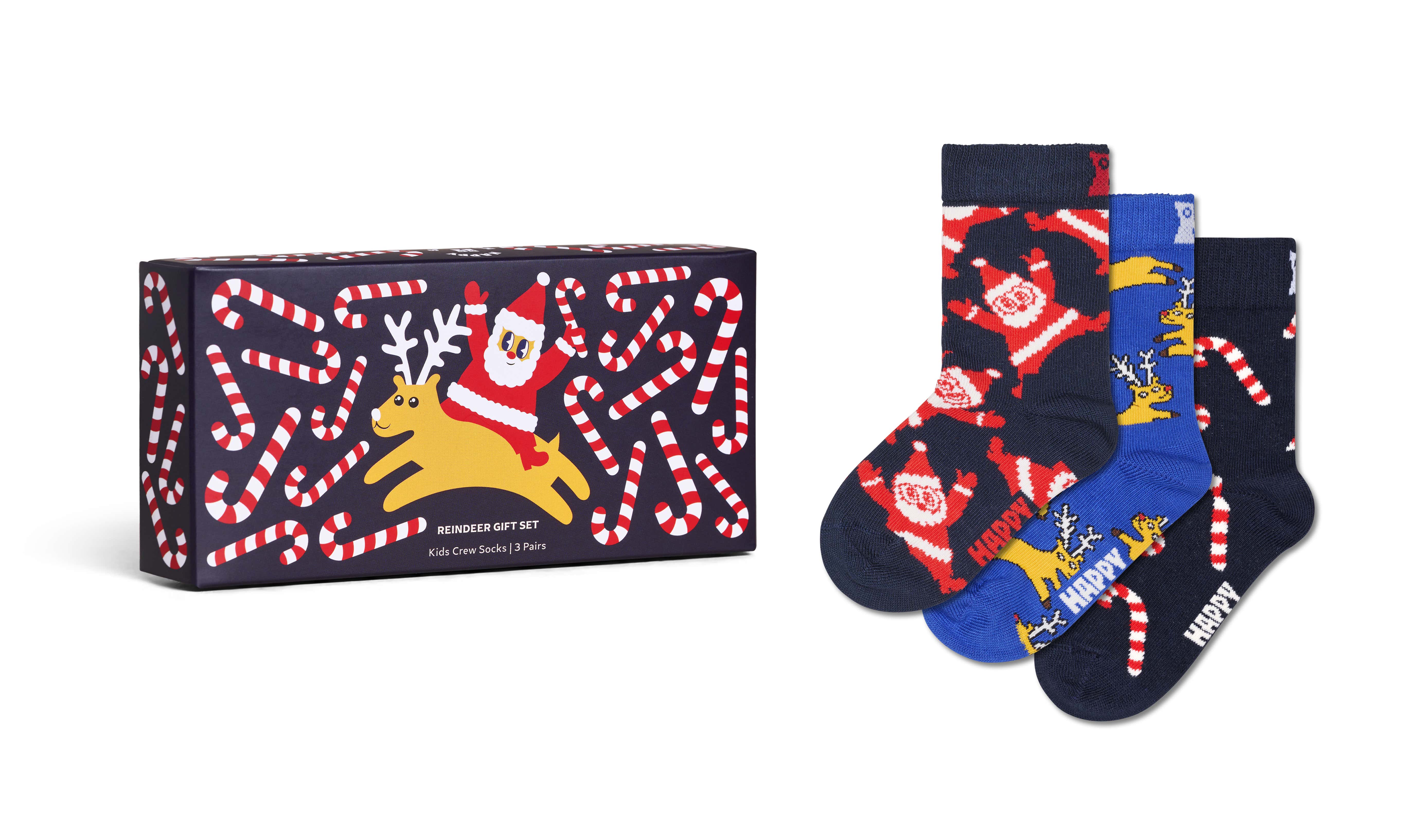 Christmas Kids Socks 3-Pack | Fun Secret Santa Gift | Happy Socks GL