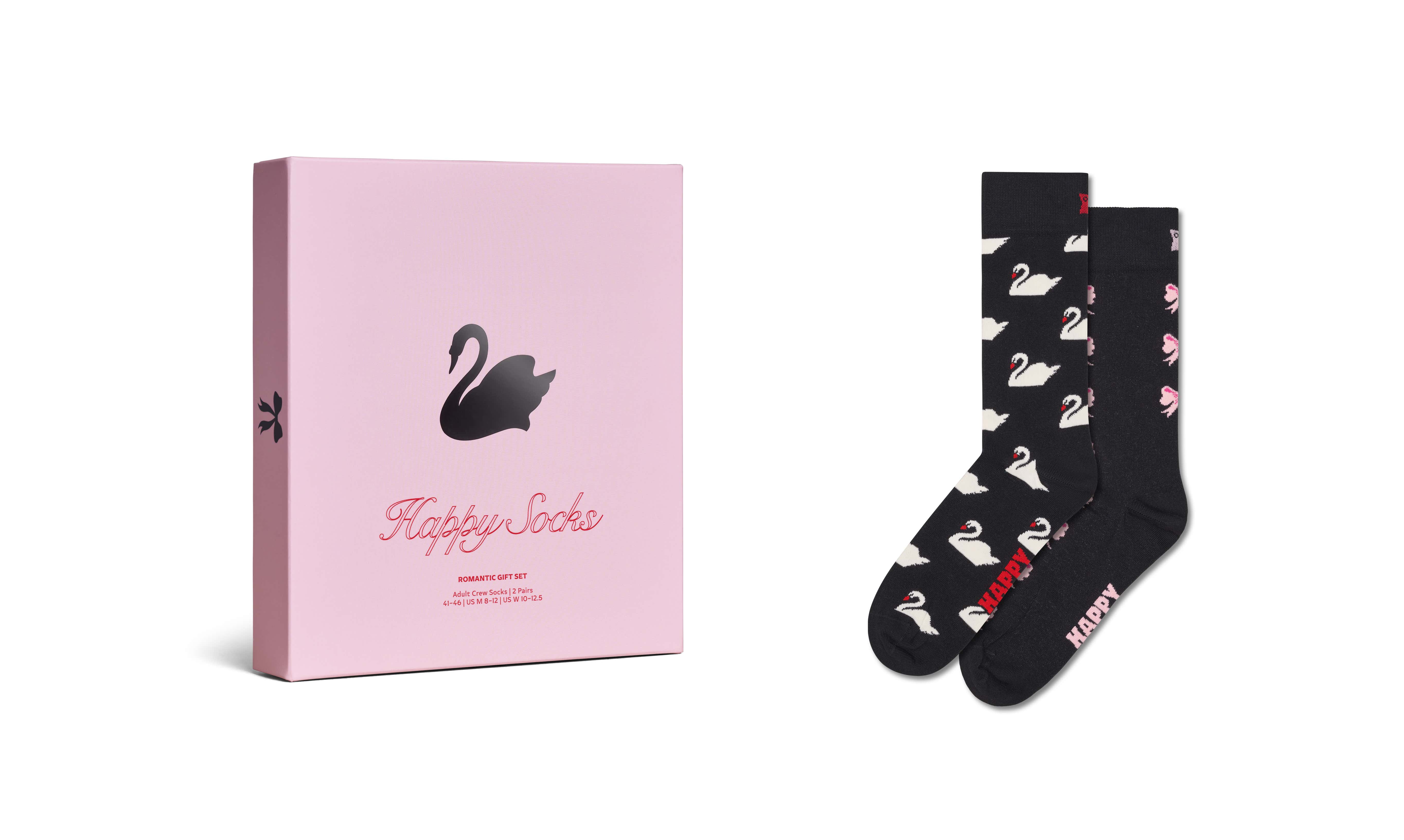 Colorful Swan & Bow Print Socks | Crazy Gift Set | Happy Socks EU