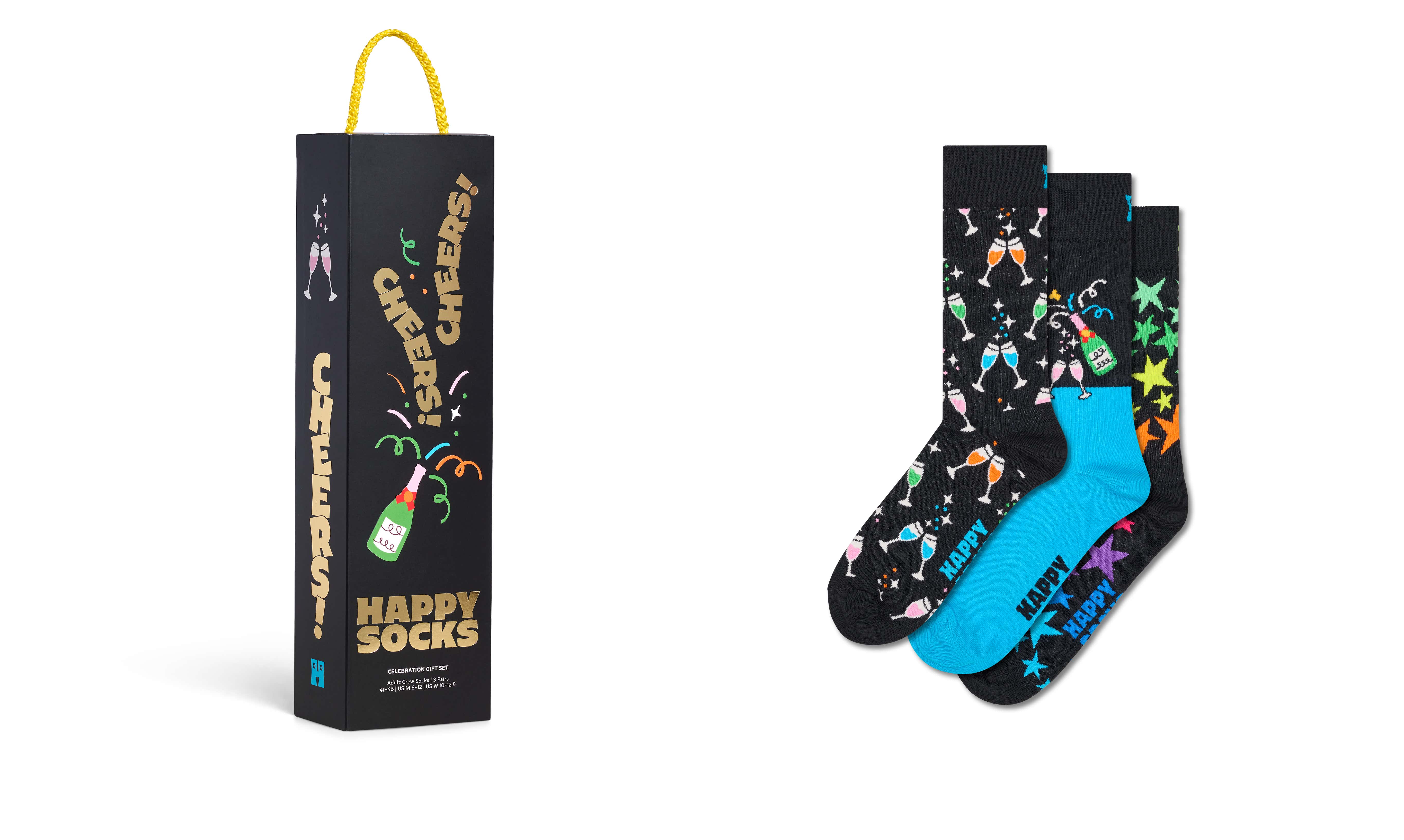 Festive 3-Pack Socks Gift Set | Novelty Graduation Gifts | Happy Socks NL