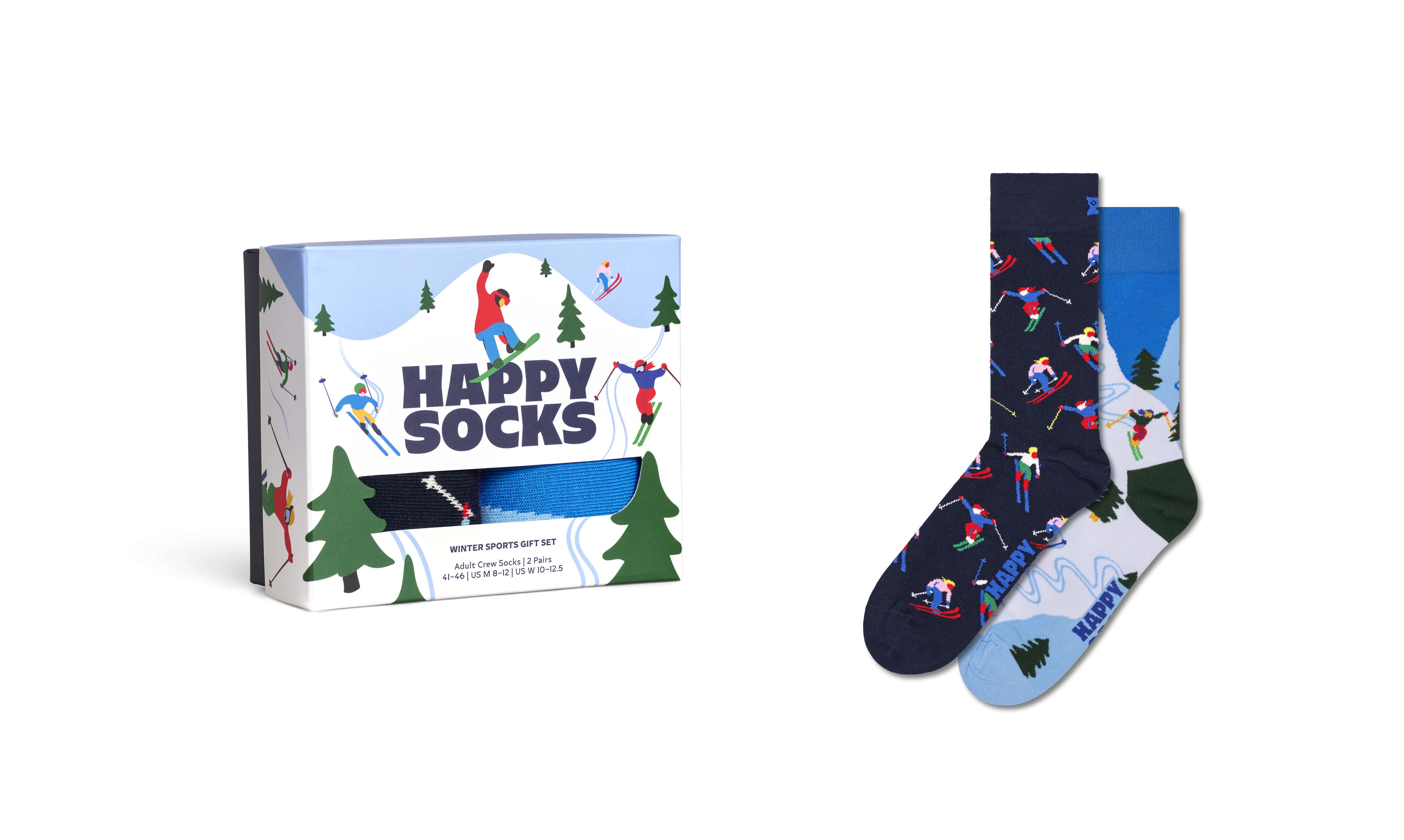 Winter Sports Socks Gift Set | Ski Socks 2-Pack | Happy Socks US