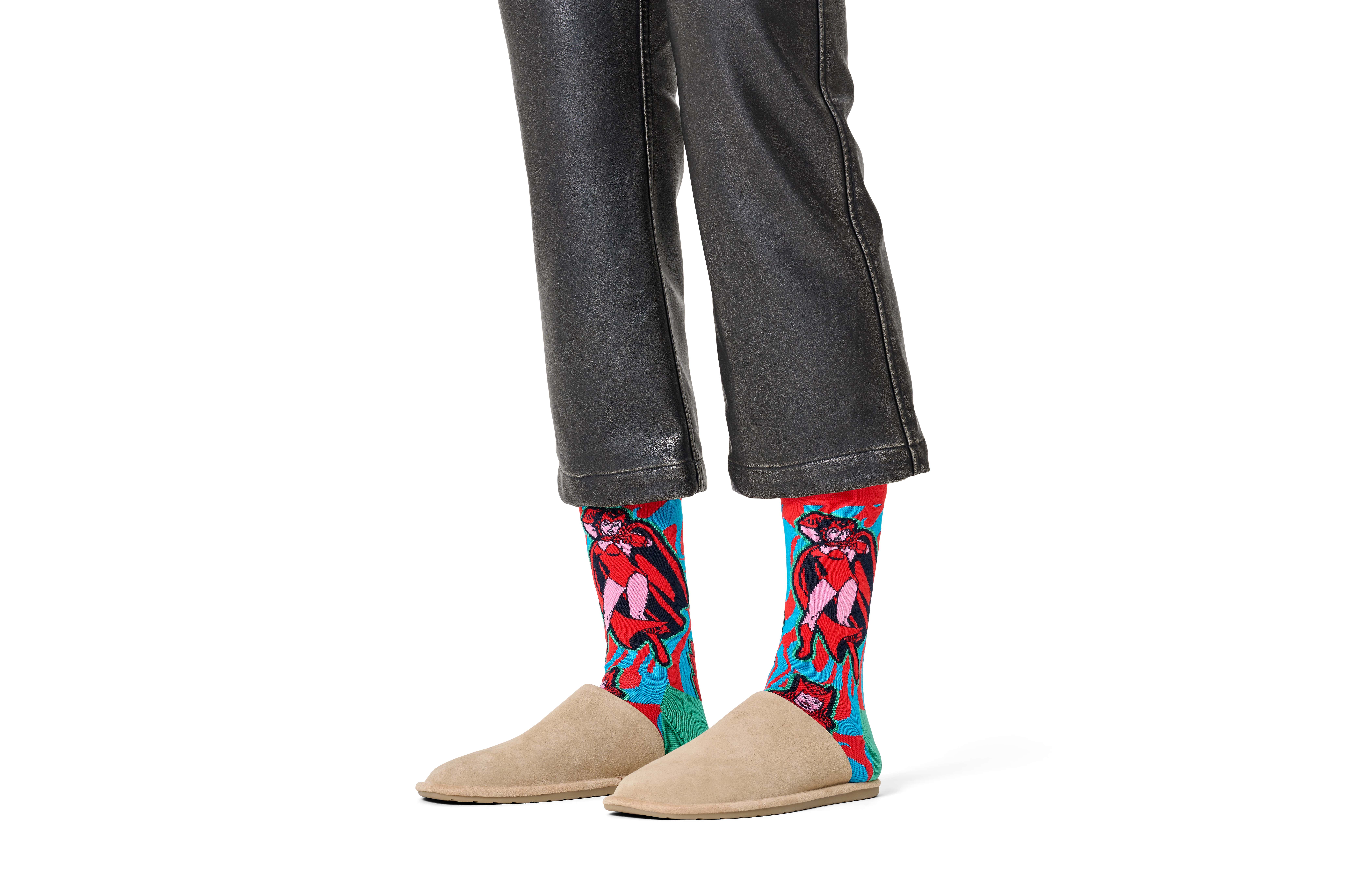 Red Marvel™ Scarlet Witch Crew Sock | Happy Socks EU