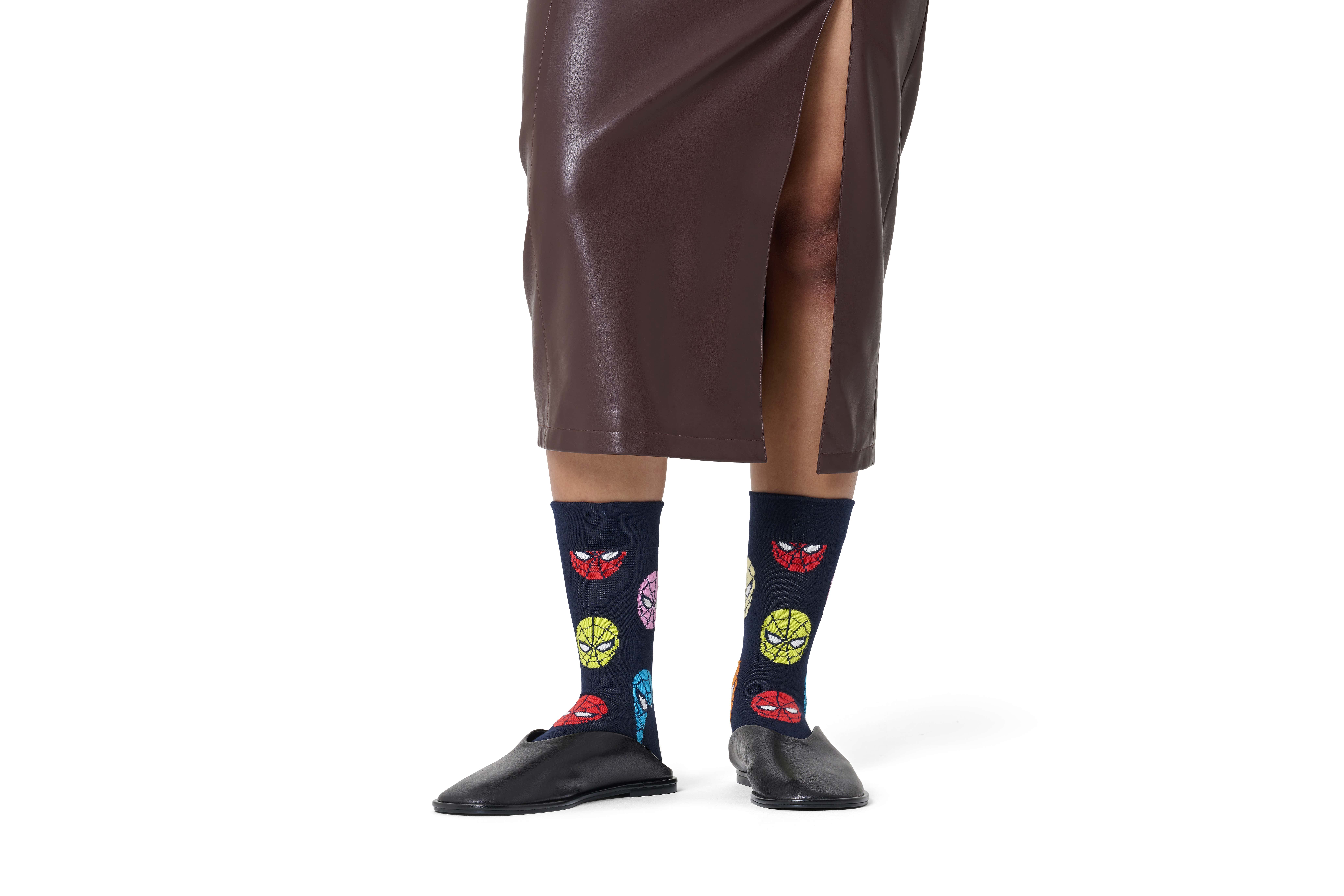Marvel's Colorful Spidey Face Sock | Happy Socks US