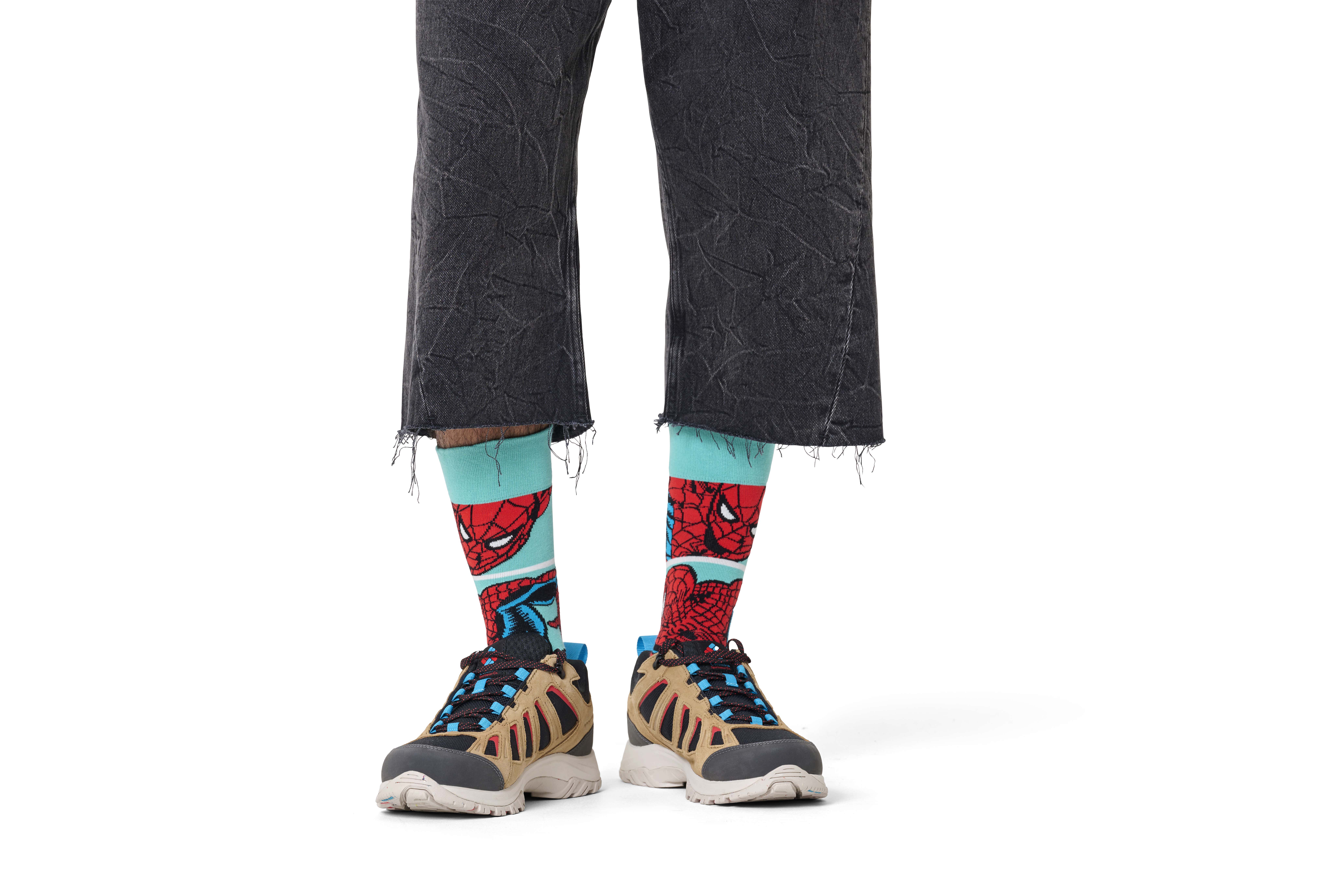 Marvel Web-Slinger Comic Panel Sock | Happy Socks US