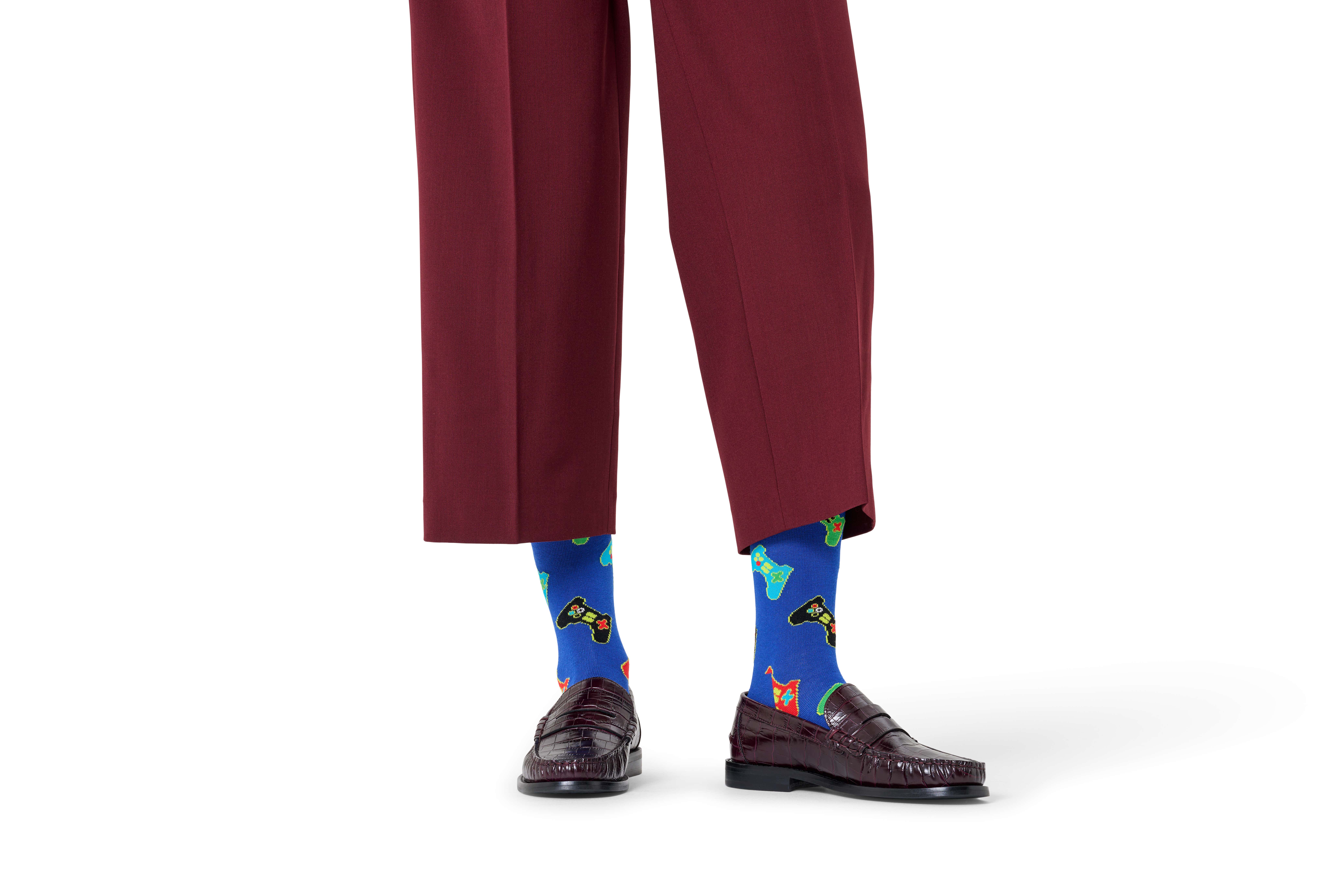 Colorful Gaming Socks With Controller Pattern | Fun | Happy Socks UK