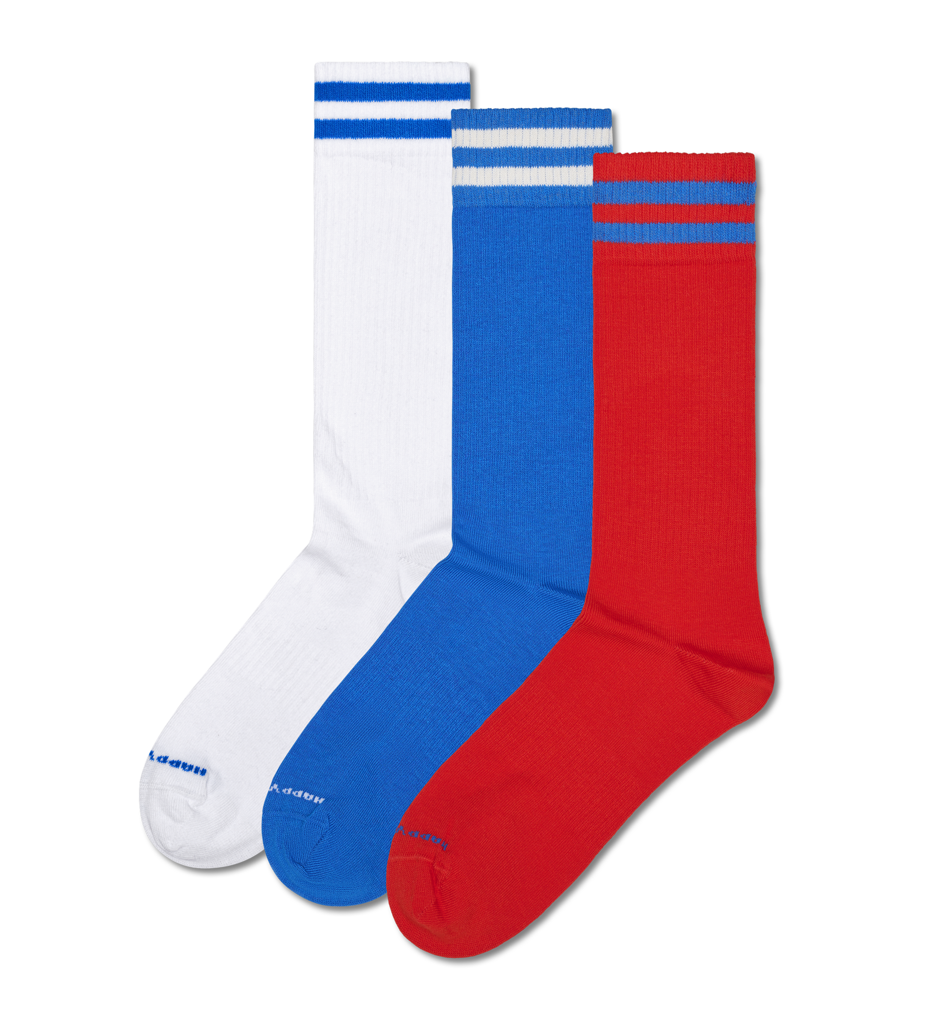 White 3 Pack Solid Sneaker Socks Happy Socks US white-3-pack-solid-sneaker-socks-happy-socks-us