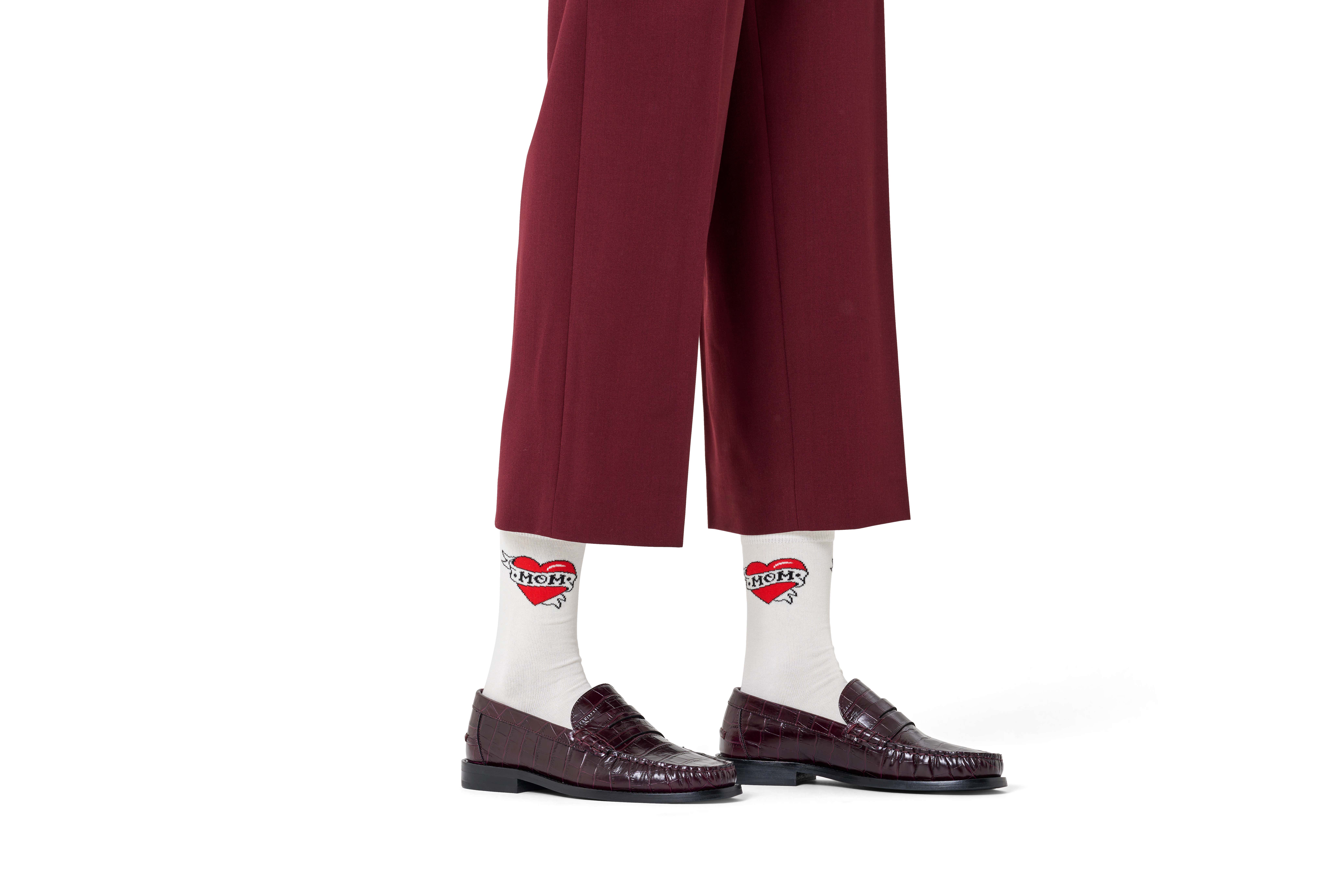 White Mom Heart Sock | Perfect Mother's Day Gift | Happy Socks EU