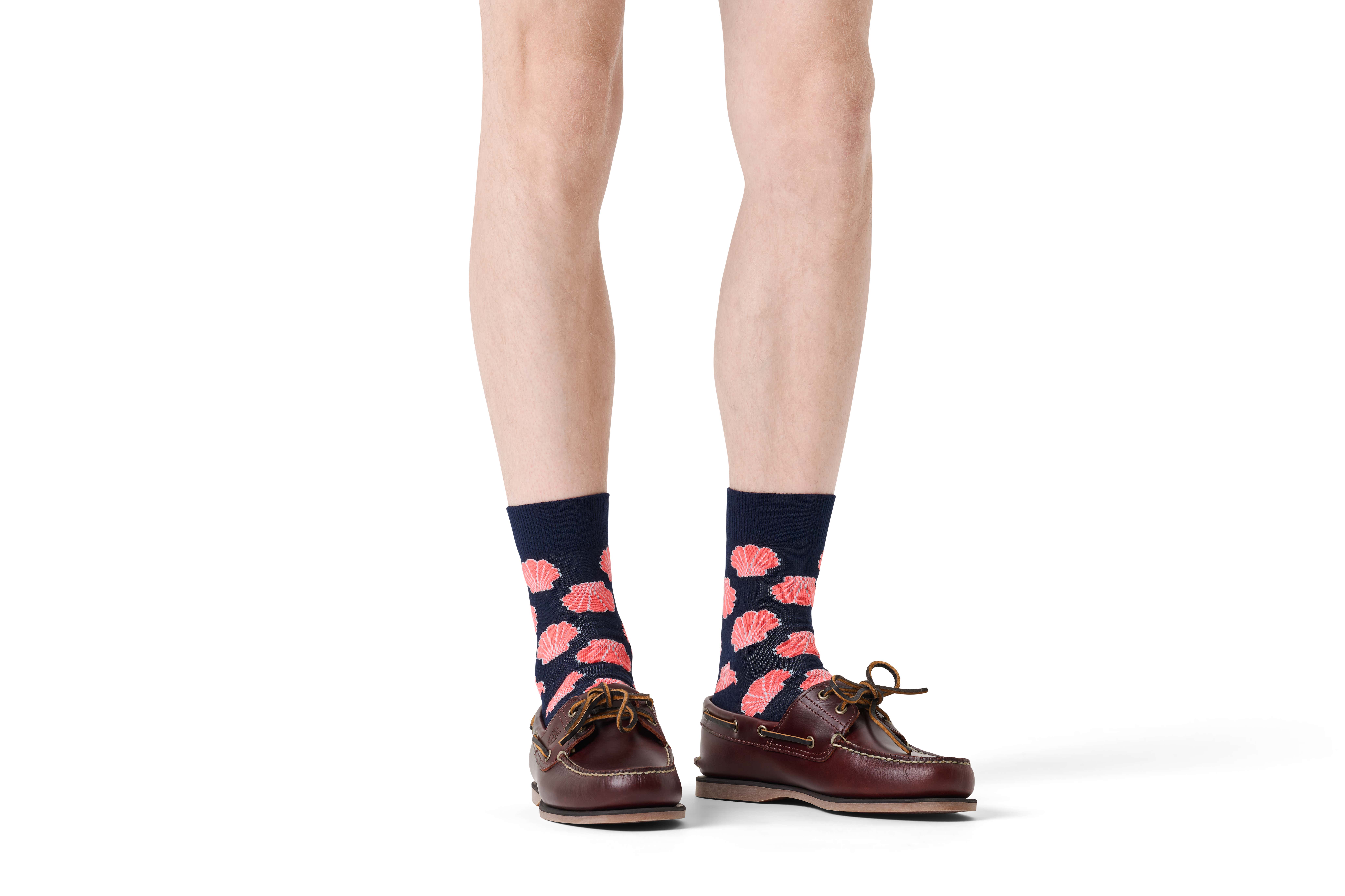 Sea Shell Print Short Crew Socks | Fun & Funky | Happy Socks UK