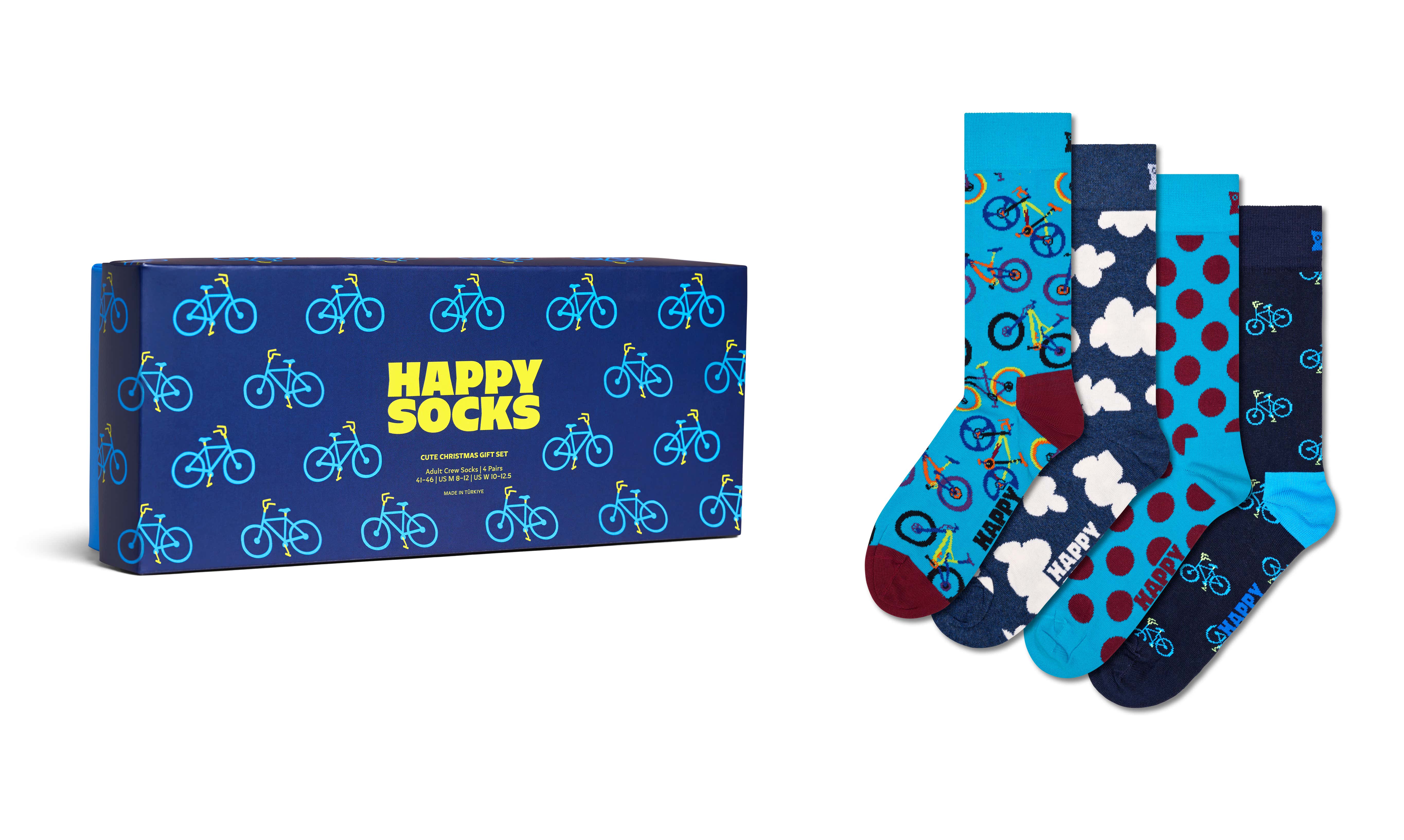 4-Pack Bike Socks Gift Set | Happy Socks US
