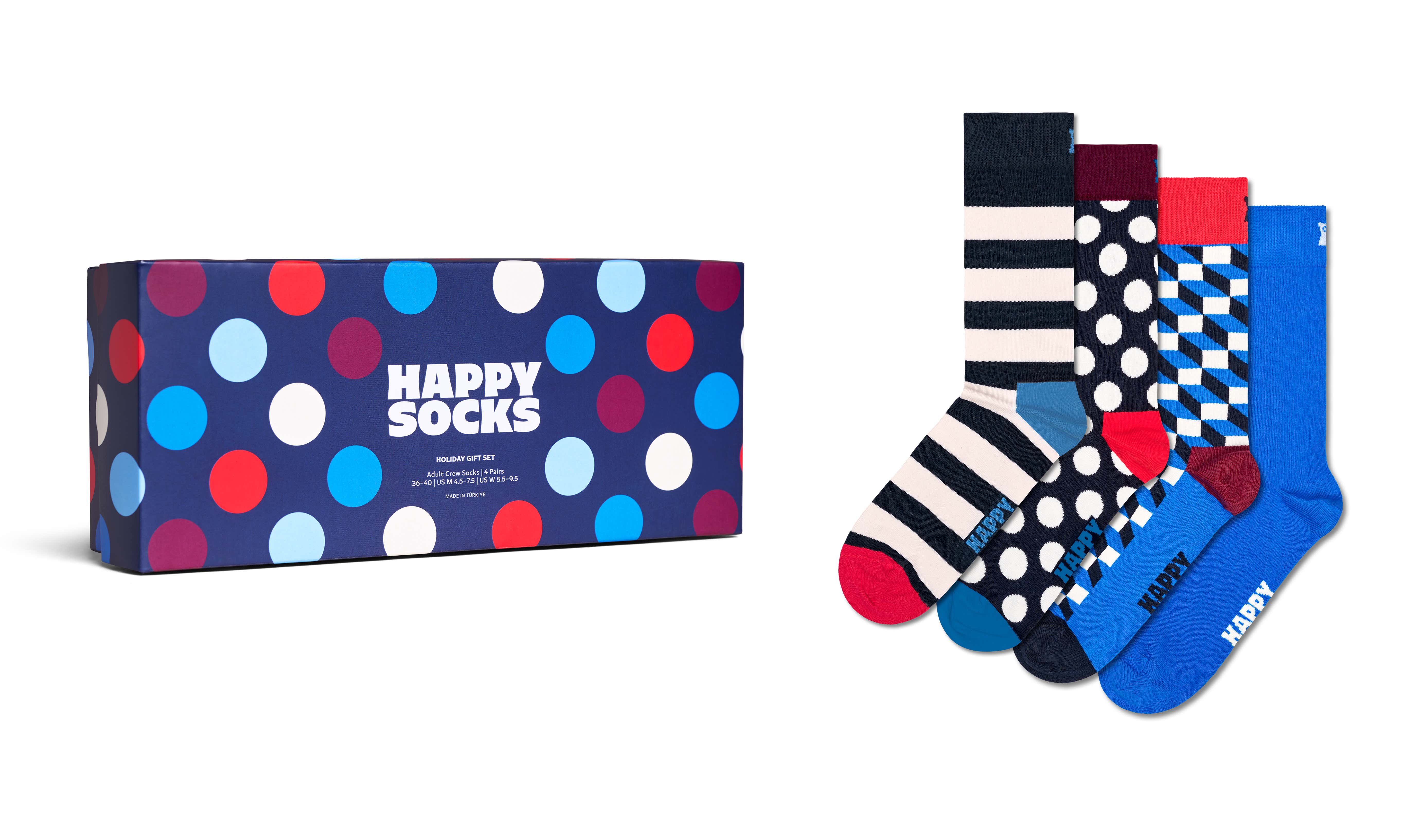 4-Pack Navy Socks Gift Set | Happy Socks UK
