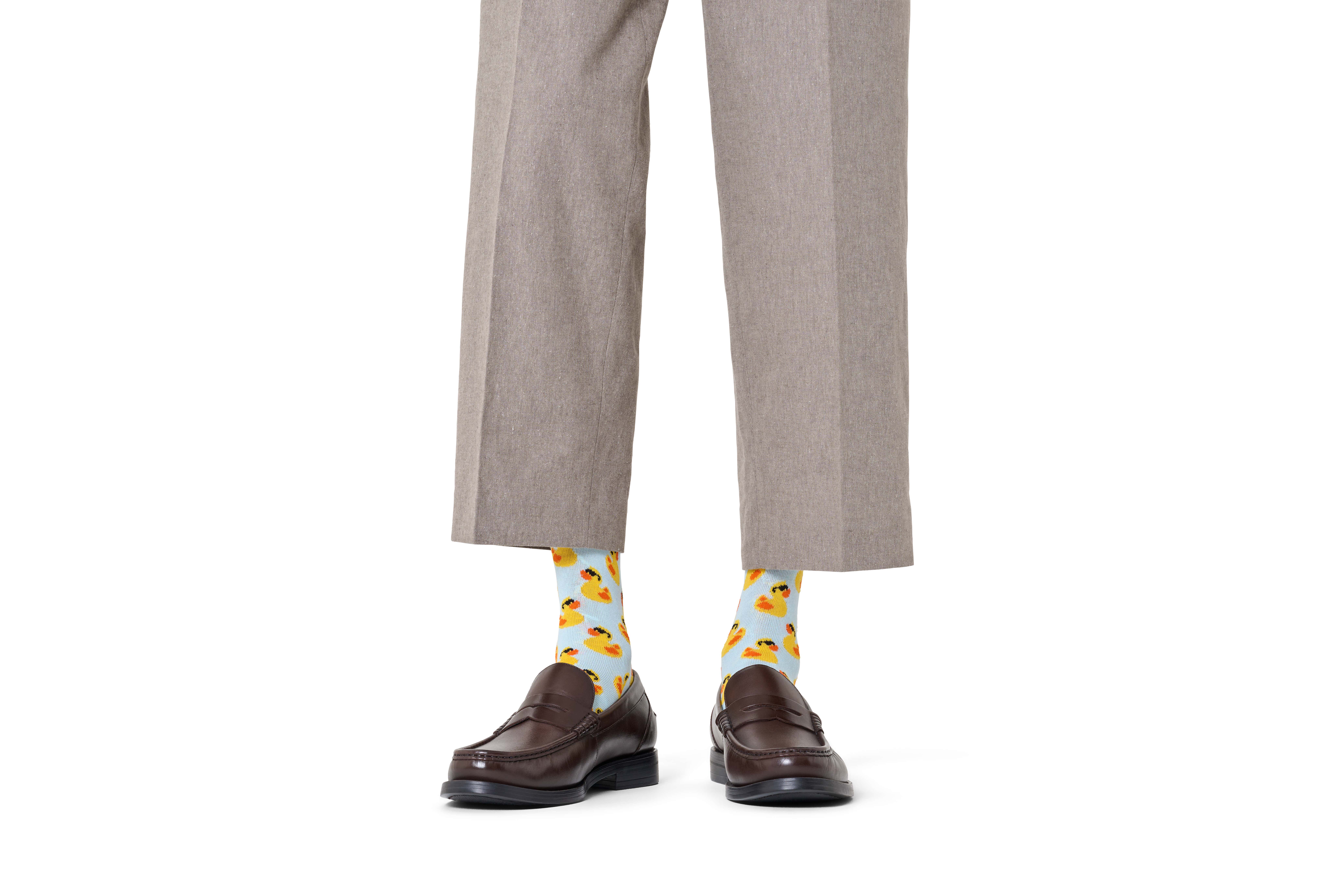 Quacky Fun: Rubber Duck Socks | Silly Crew Socks | Happy Socks US