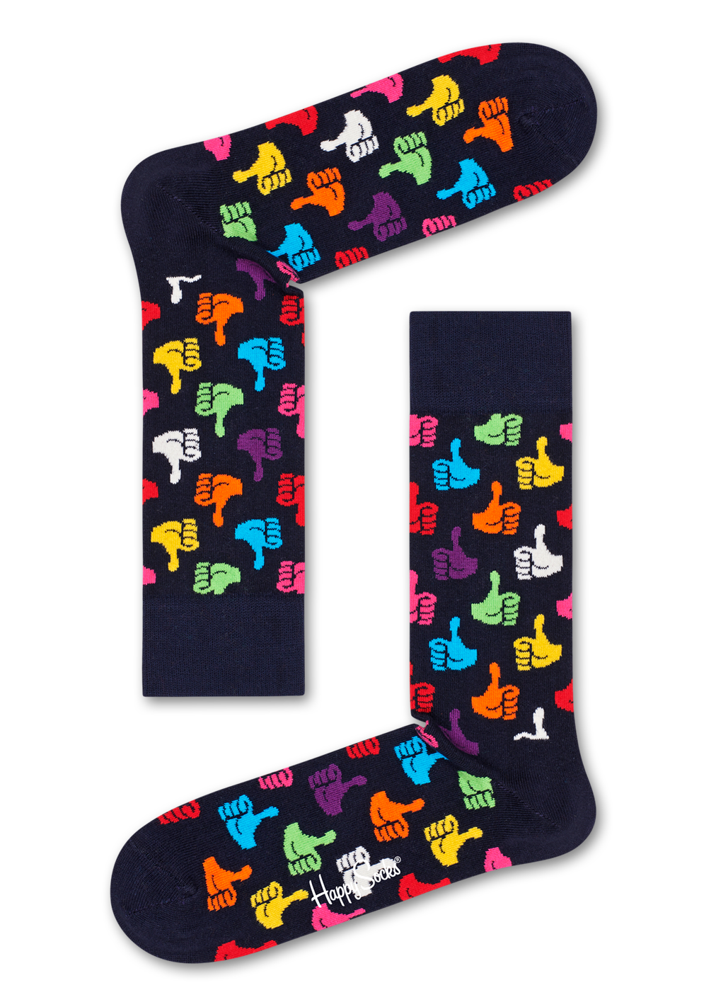 Patterned Navy Socks Thumbs Up Happy Socks US Patterned Navy Socks Thumbs Up Happy Socks US
