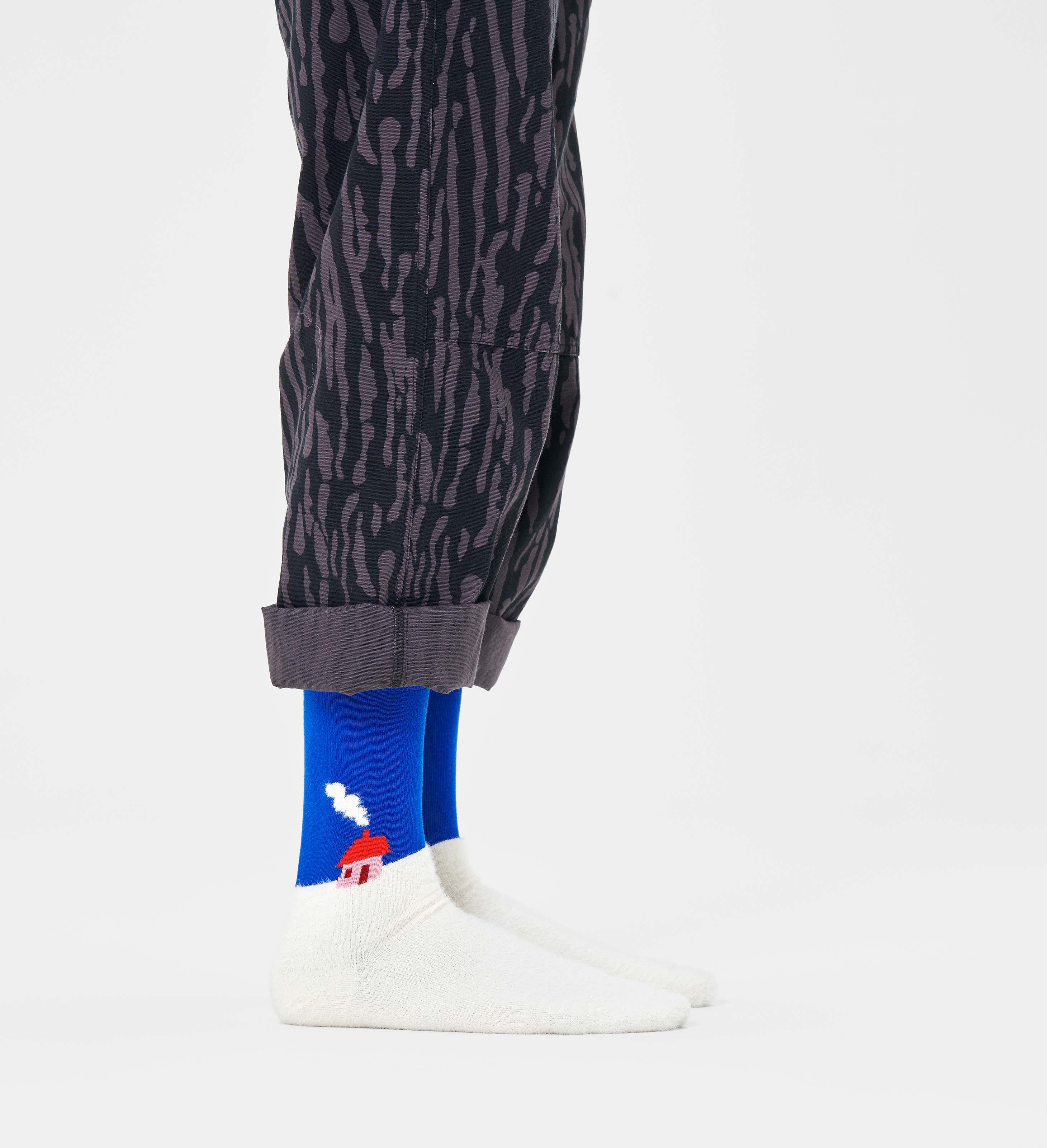 Colorful Welcome Home Sock | Fun & Cozy Crew Socks | Happy Socks US