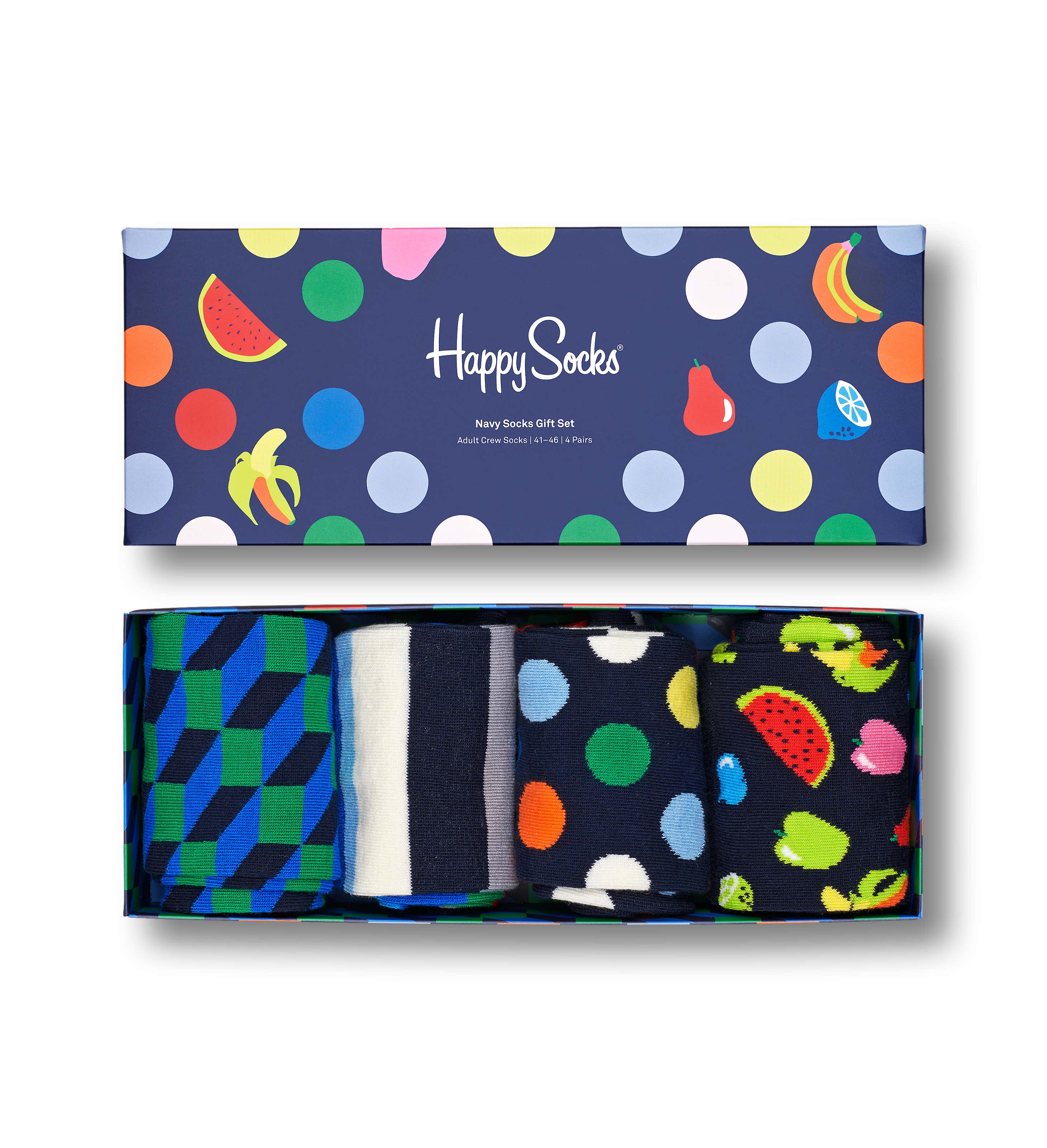Navy Socks Gift Set 4pc | Happy Socks US